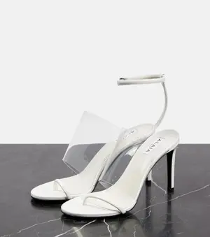 Alaïa Plexi 90 Leather And Pu Sandals - Transparent
