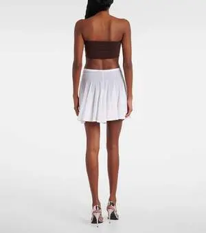 Alaïa Pleated Mini Skirt - White