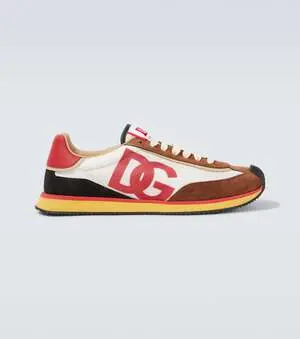 Dolce & Gabbana Dg Runner Suede-trimmed Sneakers