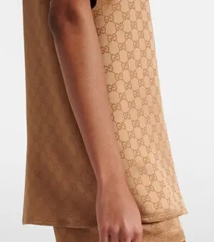 Gucci Gg Satin Blouse