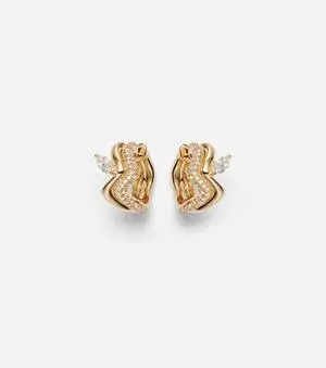 Shay Jewelry 18kt Yellow Earrings With Diamonds - Gold