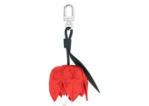 LOUIS VUITTON Mng Flower Bag Charm - Red/green