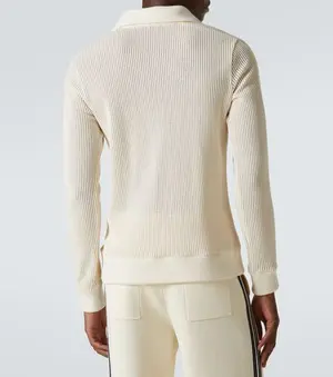 WALES BONNER Song Cotton Mesh Polo Shirt