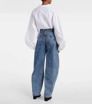 Alaïa High-rise Barrel-leg Jeans