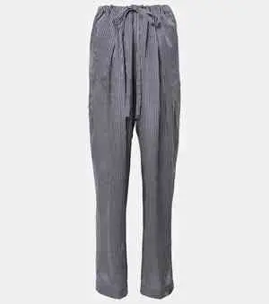 Khaite Trenton Striped Straight Pants