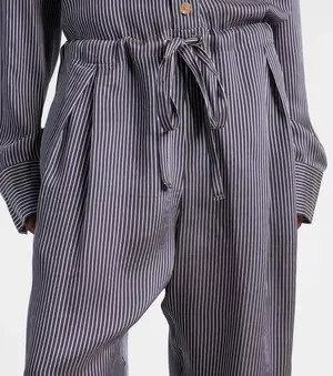 Khaite Trenton Striped Straight Pants