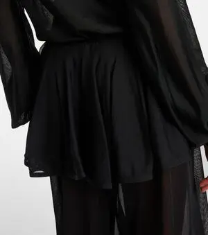 Alaïa High-rise Draped Viscose Pants