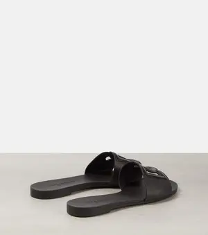 Dolce & Gabbana Dg Cutout Slides - Black