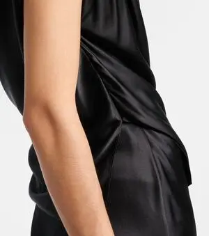 THE SEI Asymmetric Silk Top