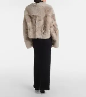 Nour Hammour Dianne Shearling Biker Jacket