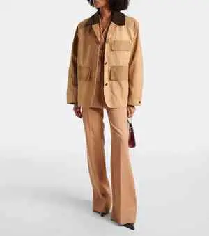 Stella McCartney Corduroy-trimmed Cotton Field Jacket