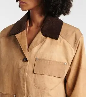 Stella McCartney Corduroy-trimmed Cotton Field Jacket