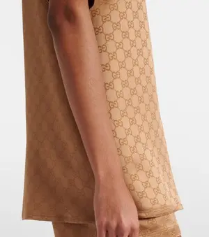 Gucci Gg Satin Blouse