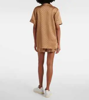 Gucci Gg Satin Blouse