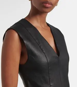 JOSEPH Kosma Leather Midi Dress