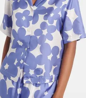 Marni Floral Silk Shirt - Blue