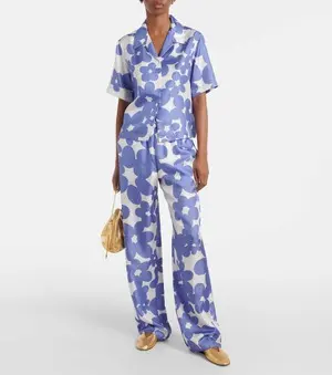 Marni Floral Silk Shirt - Blue