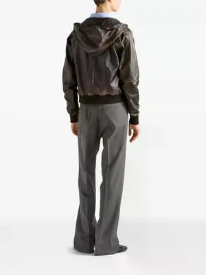 Prada Hooded Leather Jacket