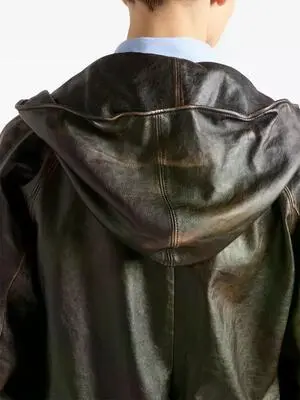 Prada Hooded Leather Jacket