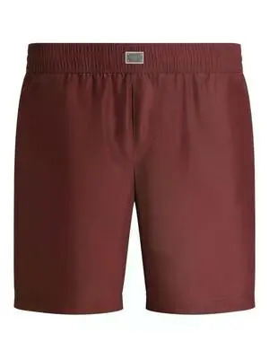 Dolce & Gabbana Logo-plaque Swim Shorts Red