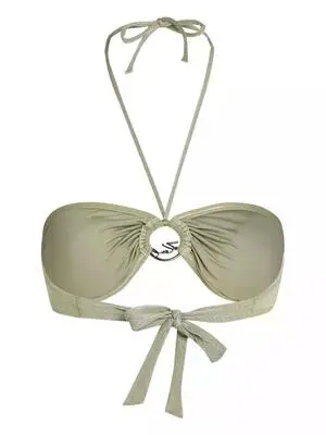 Karl Lagerfeld Logo-ring Bikini Top - Green