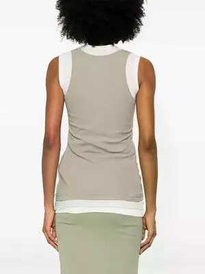 JIL SANDER Layered Tank Top - White