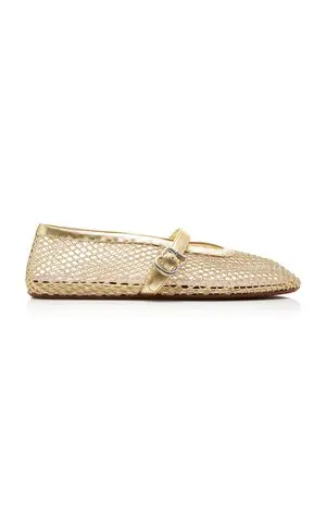 Alaïa Mesh Ballerinas Gold