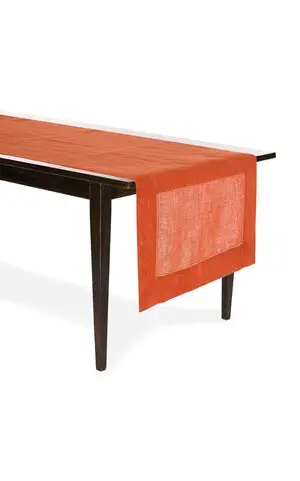 MODA DOMUS Linen Table Runner - Orange