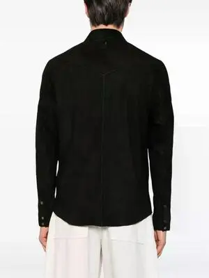 SALVATORE SANTORO Suede Shirt Jacket - Black