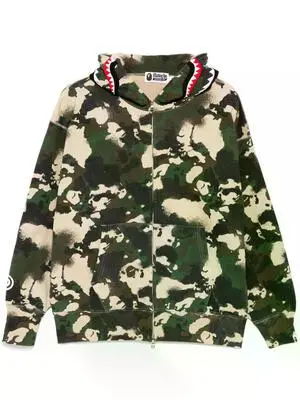 A BATHING APE Printed Zip-up Hoodie - Green