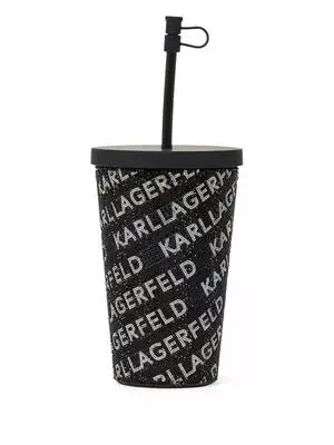 Karl Lagerfeld Rhinestone To Go Cup - Black