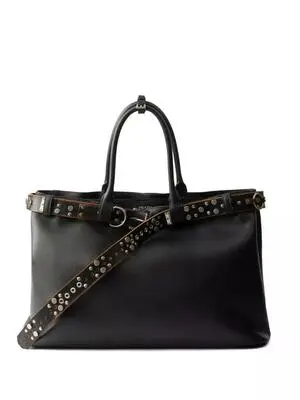 Prada Buckle Leather Tote