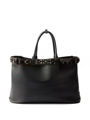 Prada Buckle Leather Tote