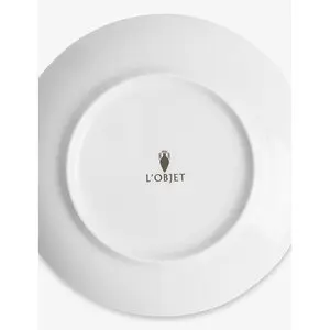 L'Objet Lapis Fine-porcelain Canape Plates Set Of Four - Blue