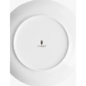 L'Objet Lapis Fine-porcelain Dessert Plates Set Of Four