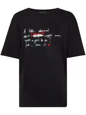 Dsquared2 Logo-embroidered T-shirt - Black