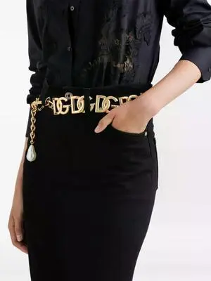 Dolce & Gabbana Midi Denim Skirt - Black