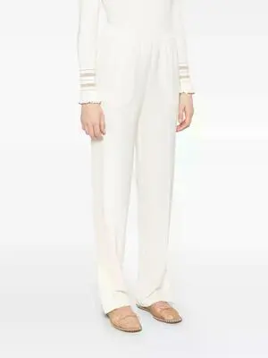 TWINSET Embroidered Crepe Trousers