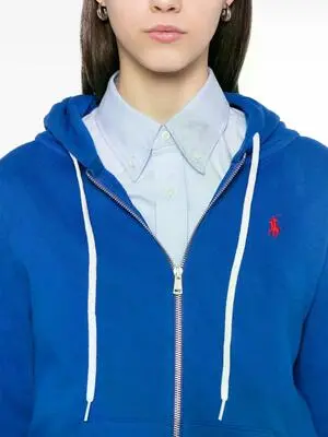Polo Ralph Lauren Logo-embroidered Hoodie - Blue