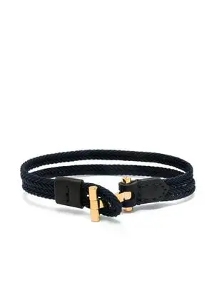 TOM FORD Braided Bracelet - 3ln14 Navy + Black