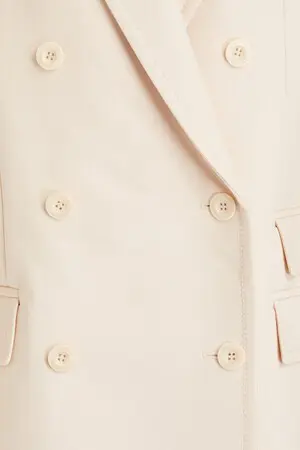 Zimmermann Double-breasted Wool-blend Blazer - Ivory