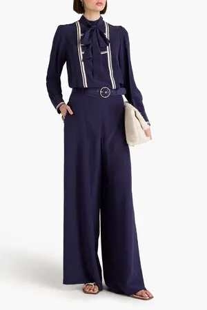 Zimmermann Striped Wide-leg Silk Pants