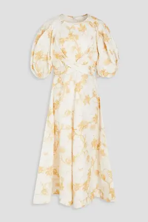 Zimmermann Floral-print Linen Midi Dress
