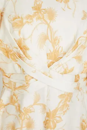 Zimmermann Floral-print Linen Midi Dress