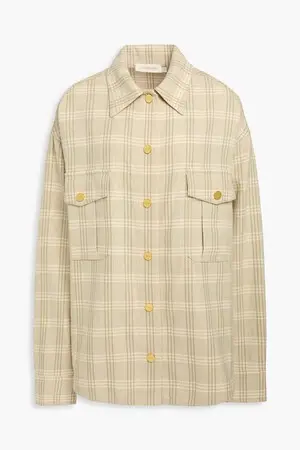 Zimmermann Oversized Checked Cotton And Linen-blend Shirt