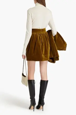 Zimmermann Cotton-blend Velvet Mini Skirt