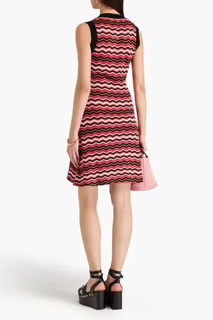 Missoni Crochet-knit Cotton-blend Mini Dress - Black
