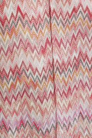 Missoni Metallic Crochet-knit Flared Pants - Red