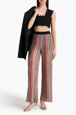 Missoni Embellished Striped Flared Pants