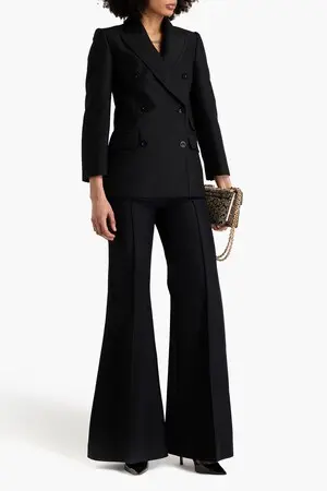 Zimmermann Double-breasted Wool-blend Blazer - Black